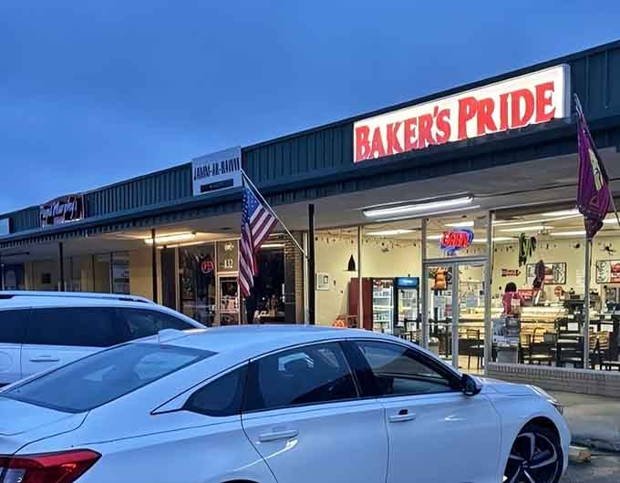 The American flag waves proudly over a place serving up patriotic levels of delicious fried dough.