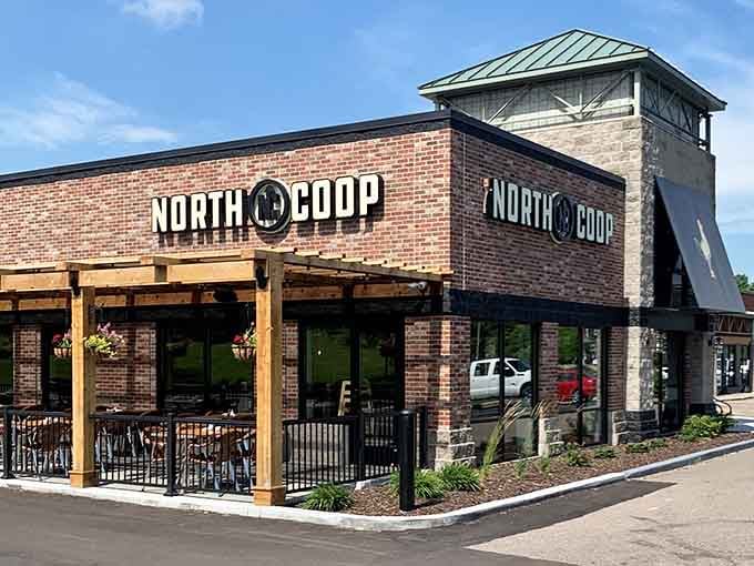 Brick, timber, and a welcoming patio make this Shorewood spot look like it's been feeding folks forever.