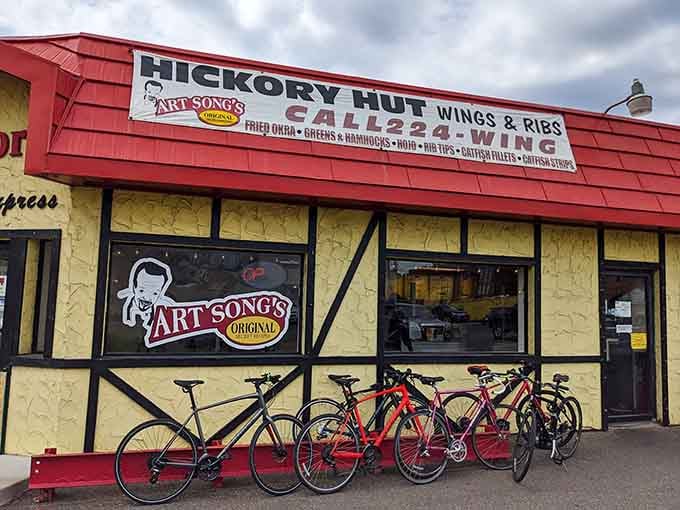 That red exterior isn't just a building, it's a beacon calling fried chicken lovers from across Minnesota.