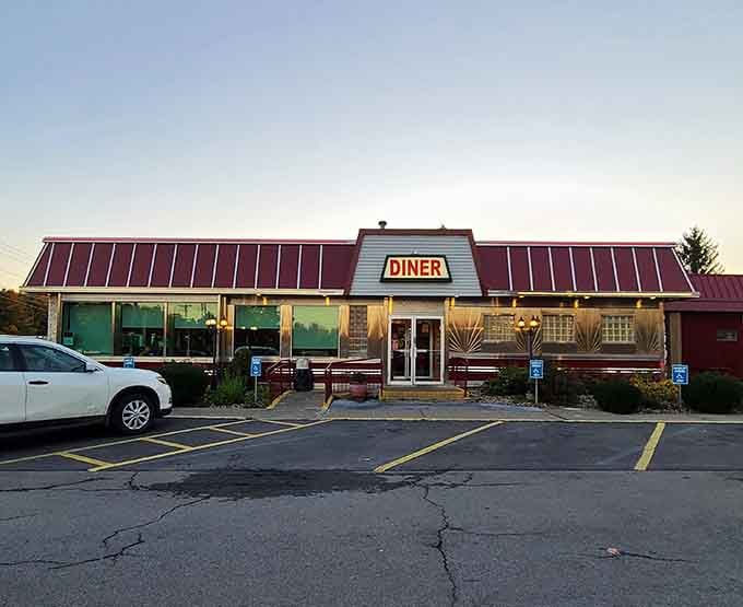 That burgundy roof and simple sign hide some of the Capital Region's most talked-about fried chicken magic.