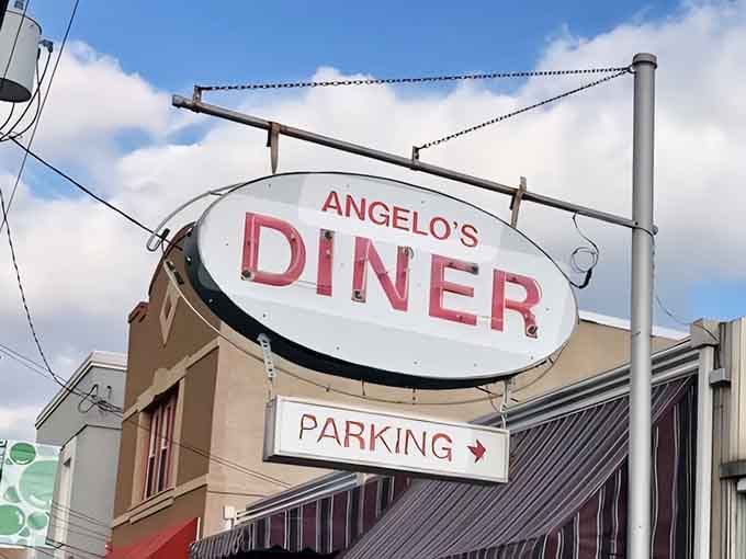 That classic diner exterior isn't just for show; it's a genuine time capsule on wheels that still serves breakfast.