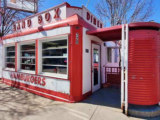 That red and white striped exterior isn't just charming, it's a beacon calling you home to breakfast.
