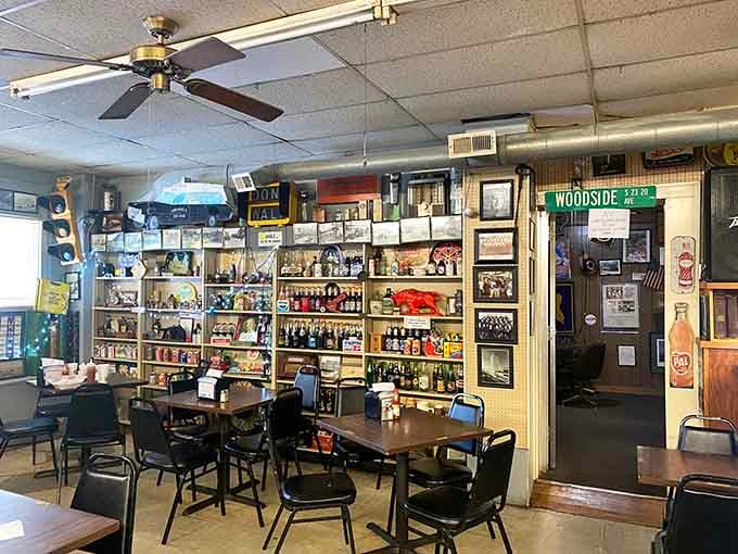 When a restaurant looks this authentically retro, you know the food isn't following any modern trends.