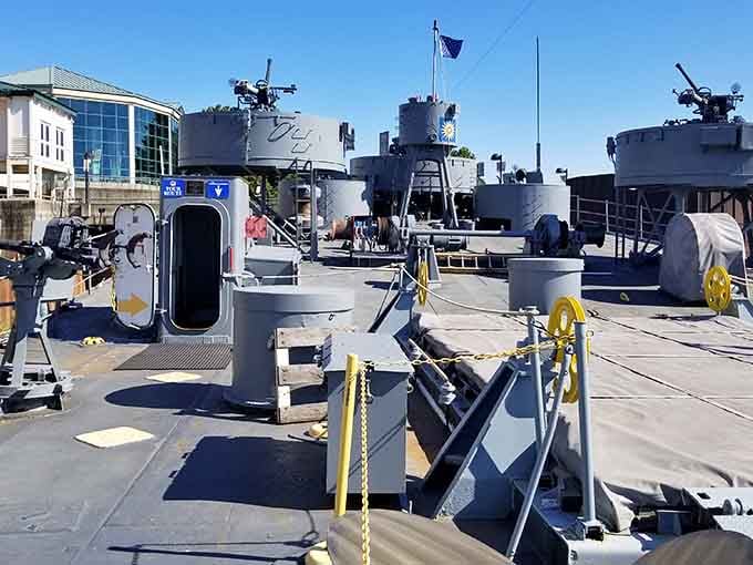 Nothing says "weekend plans" quite like exploring an actual D-Day veteran docked in downtown Evansville, Indiana.