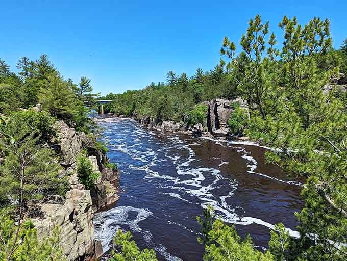 The St. Croix River carves through ancient basalt like nature's own highway, minus the construction delays.