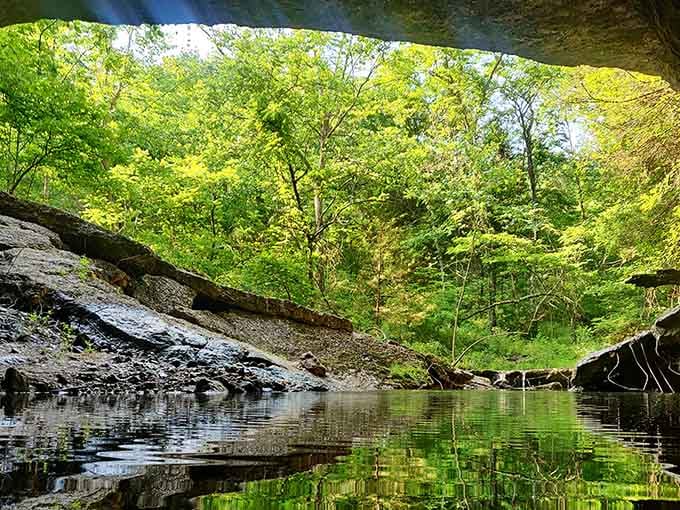 Mother Nature's architecture at its finest, where limestone becomes cathedral and spring water writes poetry on stone.