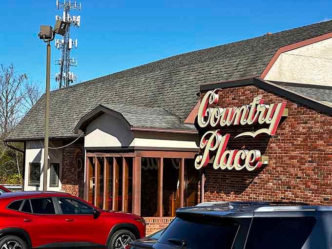 That barn-style exterior isn't fooling anyone &ndash; this is where serious eating happens, not square dancing.