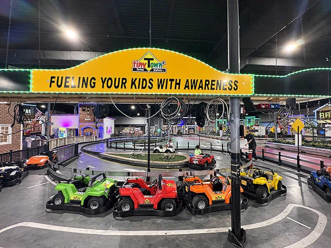 Under that bright canopy, future drivers learn that awareness beats speed every single time on the road.
