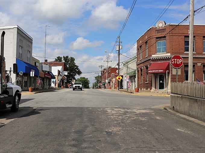 Downtown Chester stretches out like a postcard from small-town America, brick buildings and all.