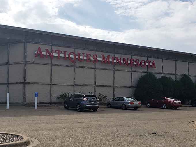 That unassuming warehouse exterior hides 50,000 square feet of treasure waiting to make your day infinitely better.