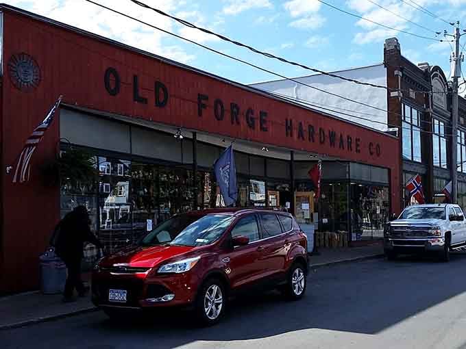 That iconic red facade isn't just a building, it's a beacon calling you to retail therapy done right.