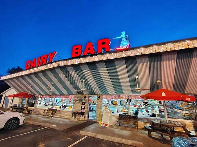 That neon glow isn't just lighting up the night, it's calling you home to a simpler, more delicious time.