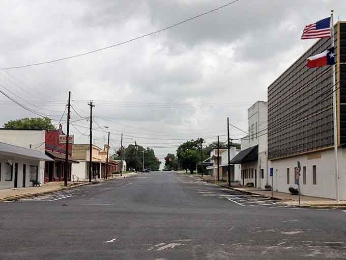 Wide open streets and zero traffic jams: Schulenburg's version of rush hour involves maybe three cars and a friendly wave.