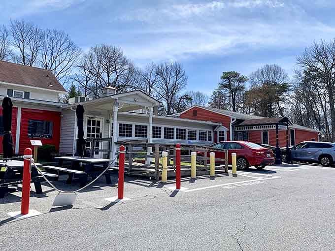 The outdoor seating area beckons on sunny days when you want your smoked meat with fresh air.