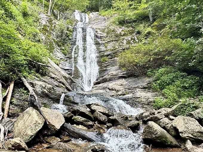 Mother Nature clearly had her coffee before designing this beauty, complete with dramatic rock formations and perfect cascades.