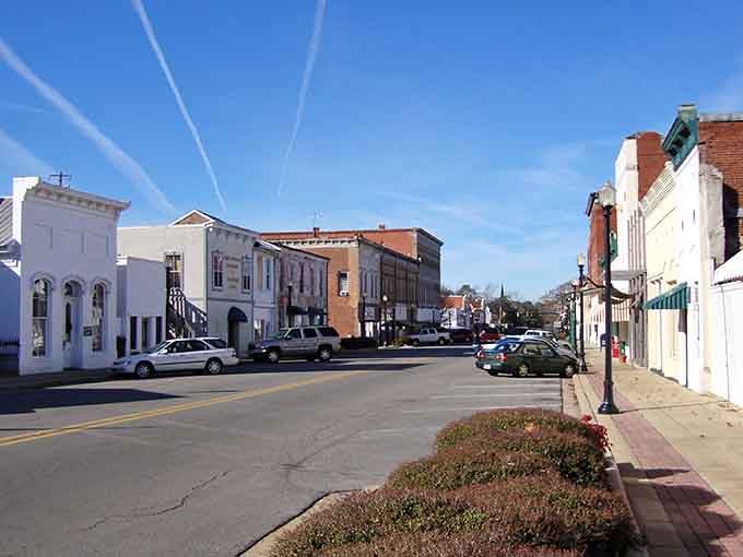 Main Street Greensboro looks like someone hit pause on 1950, and honestly, nobody's complaining about it.