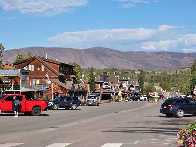 Grand Lake's main street looks like someone built a postcard and forgot to tell anyone it was real.