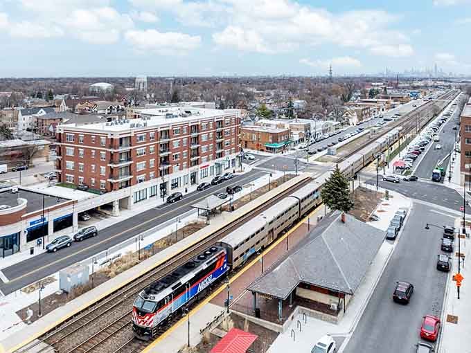 The Metra station in Berwyn offers convenient access to downtown Chicago, making this movie-famous town perfect for commuters and visitors alike.