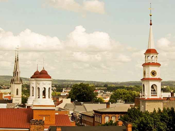 Those church spires reaching skyward remind you that some things are built to last beyond quarterly earnings reports.