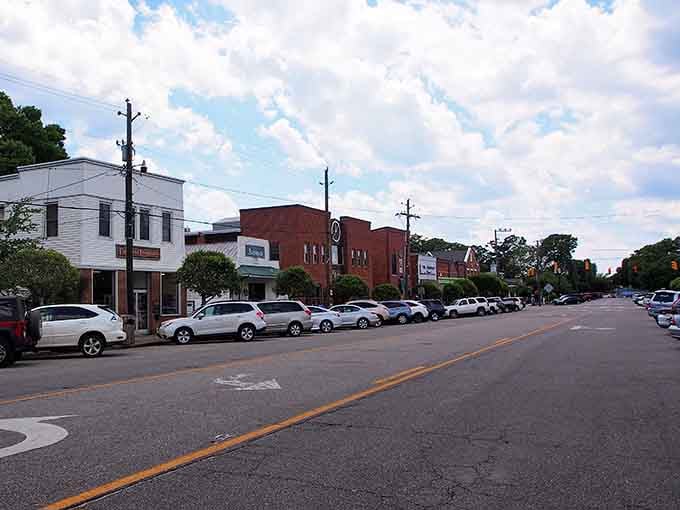 Take a relaxed afternoon stroll past these lovely local storefronts under a bright sky for a perfect day of discovery.