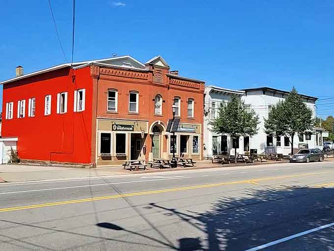 Downtown Colchester proves small-town charm isn't extinct, just patiently waiting between historic brick buildings and outdoor seating.