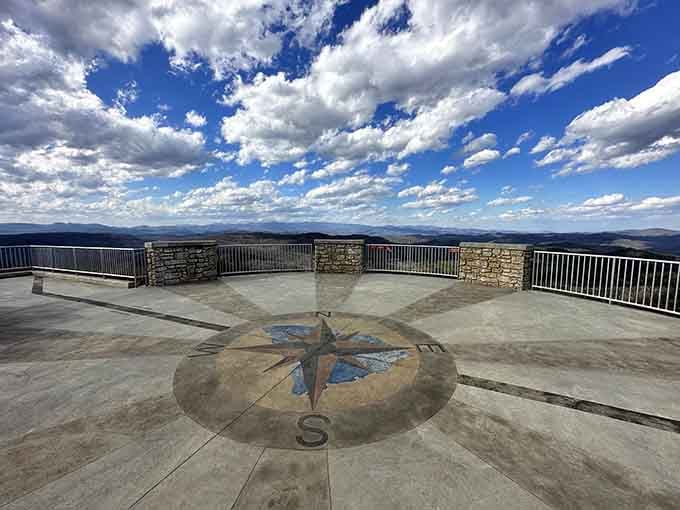 The observation deck where 26 steps earns you bragging rights across four states&mdash;easiest summit you'll ever conquer.