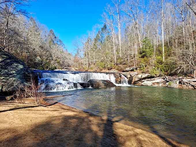 Multi-tiered perfection cascading into a swimming pool that nature spent millennia designing just for you.