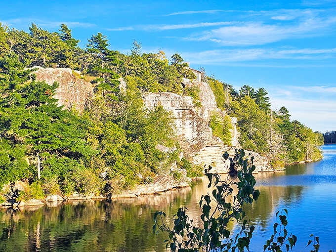 White cliffs rising from pristine waters—proof that New York's natural beauty doesn't need a filter or fancy editing.