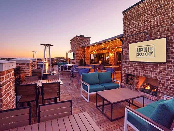 Sunset dining on a rooftop in Alpharetta? Yes, this is real life, and yes, those views are spectacular.