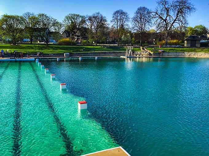 Crystal-clear lanes stretch across water so blue it makes your backyard pool weep with envy and inadequacy.