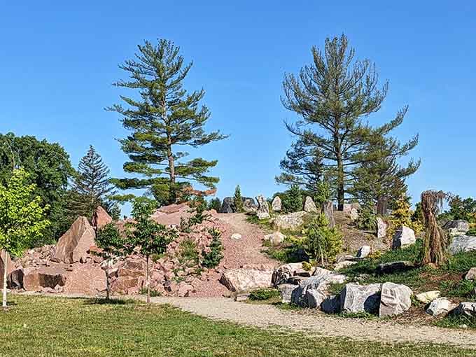 When suburban Michigan decides to cosplay as the Red Planet, you get this otherworldly landscape of ancient stone.