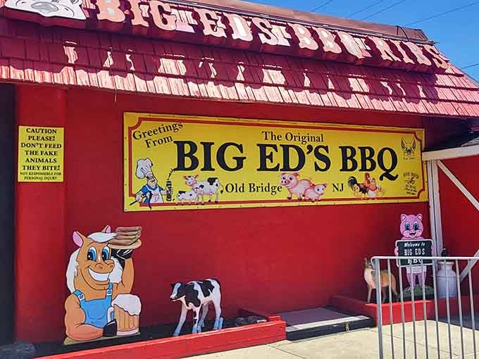 That bright red barn exterior isn't just for show&mdash;it's a beacon calling carnivores home to barbecue bliss.