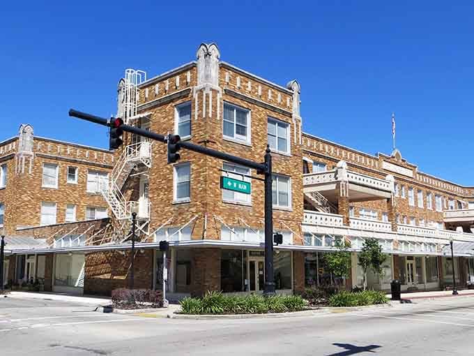 Those white balconies and vintage storefronts whisper stories of Old Florida before everything became a chain store paradise.