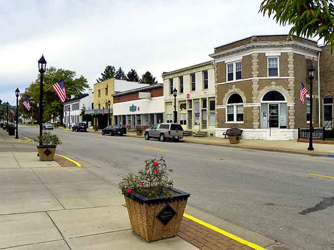 Main Street America still exists, complete with historic storefronts, flower baskets, and that timeless feeling of community.