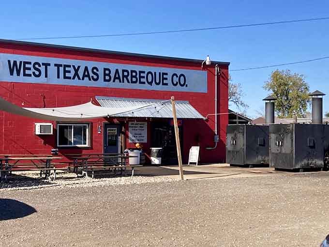 That bright red exterior isn't just paint – it's a beacon calling barbecue lovers home from miles away.