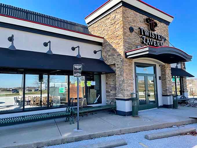 That stone facade and welcoming entrance promise something special, and trust me, what's inside delivers beyond expectations.