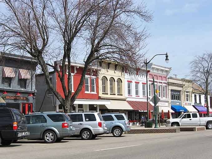 Broadway's colorful storefronts prove that small-town charm doesn't need a filter to look this good.