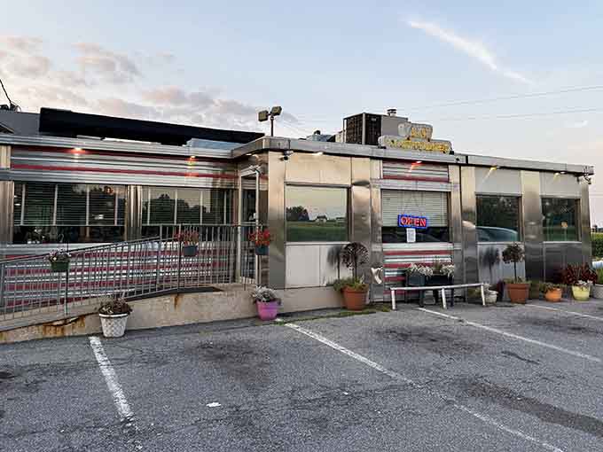 That gleaming chrome exterior isn't just for show&mdash;it's a beacon calling hungry travelers to breakfast paradise.