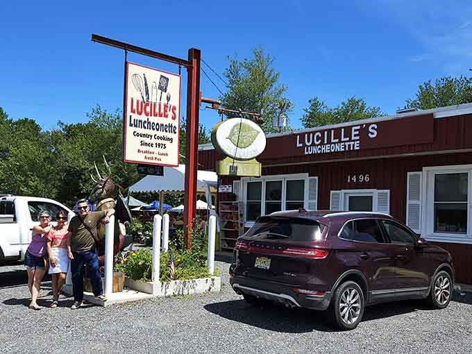 When you see a line outside this red gem, you've found where the locals eat their weekend breakfast.