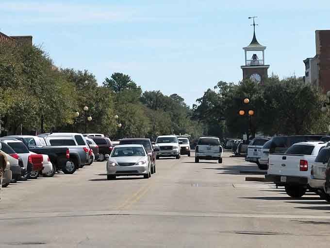 That clock tower beckons you down the street like a lighthouse guiding ships, except here you're navigating toward excellent food.