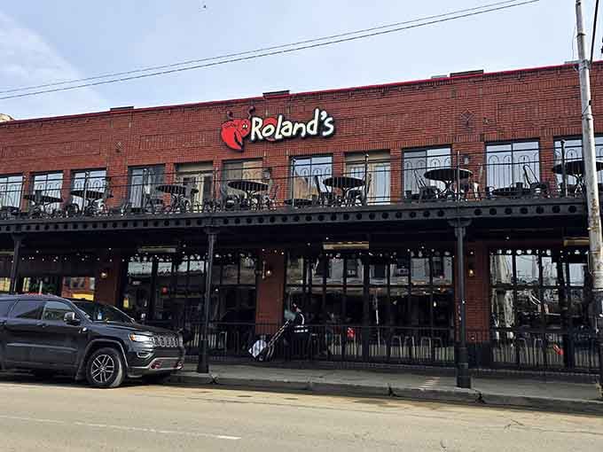 That red lobster sign beckons like a lighthouse guiding hungry sailors to shore in Pittsburgh's Strip District.