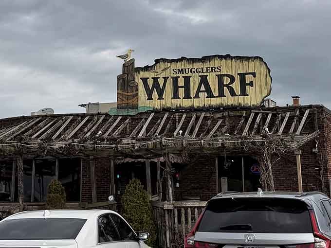 Even under stormy skies, this lakefront landmark stands proud, ready to serve up comfort in the form of incredible seafood.