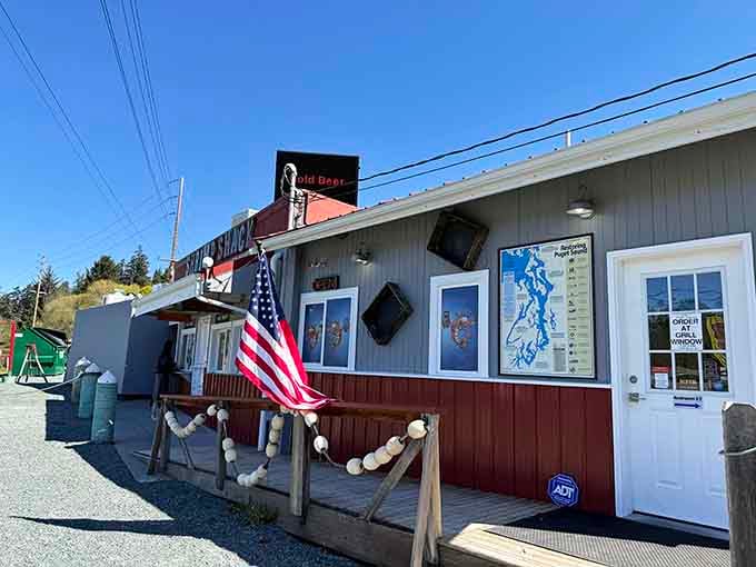 That red and white exterior isn't fancy, but it's been calling hungry travelers since 1973 for good reason.
