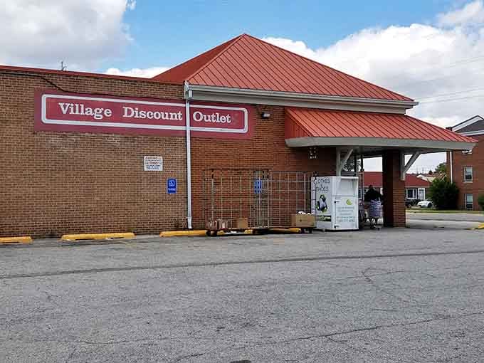 That distinctive red roof beckons thrift hunters like a lighthouse guides ships to shore.