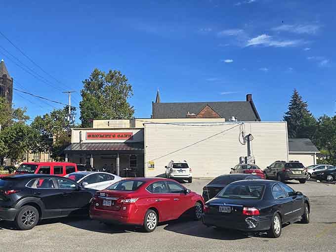 When the parking lot's this full on a weekday morning, you know something special's happening inside.