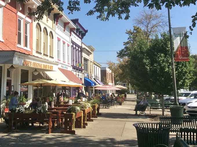 Outdoor dining on Broadway where people-watching is free and the atmosphere costs absolutely nothing but feels priceless.