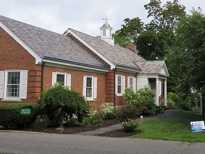 Brick churches and tree-lined paths remind you that beauty doesn't need to shout to be noticed.
