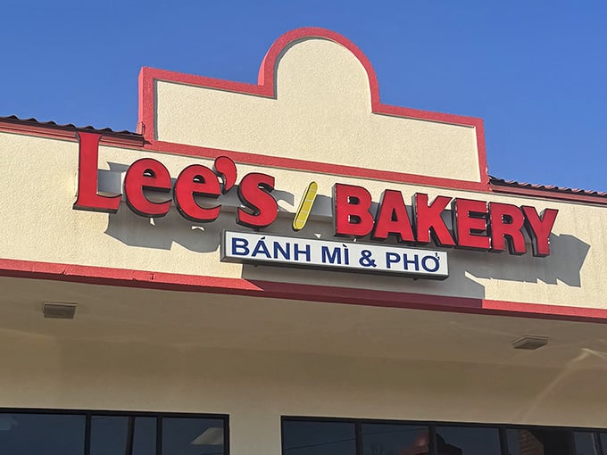 Simple signage, extraordinary food: Lee's Bakery proves you can't judge a restaurant by its exterior alone.
