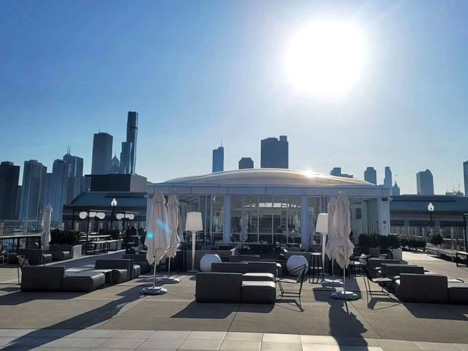 That moment when you realize the best rooftop experience in Chicago has been hiding at Navy Pier all along, waiting for you.