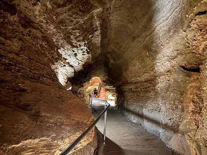 Those narrow passages make you feel like you're sneaking through nature's secret hallways, complete with mood lighting.